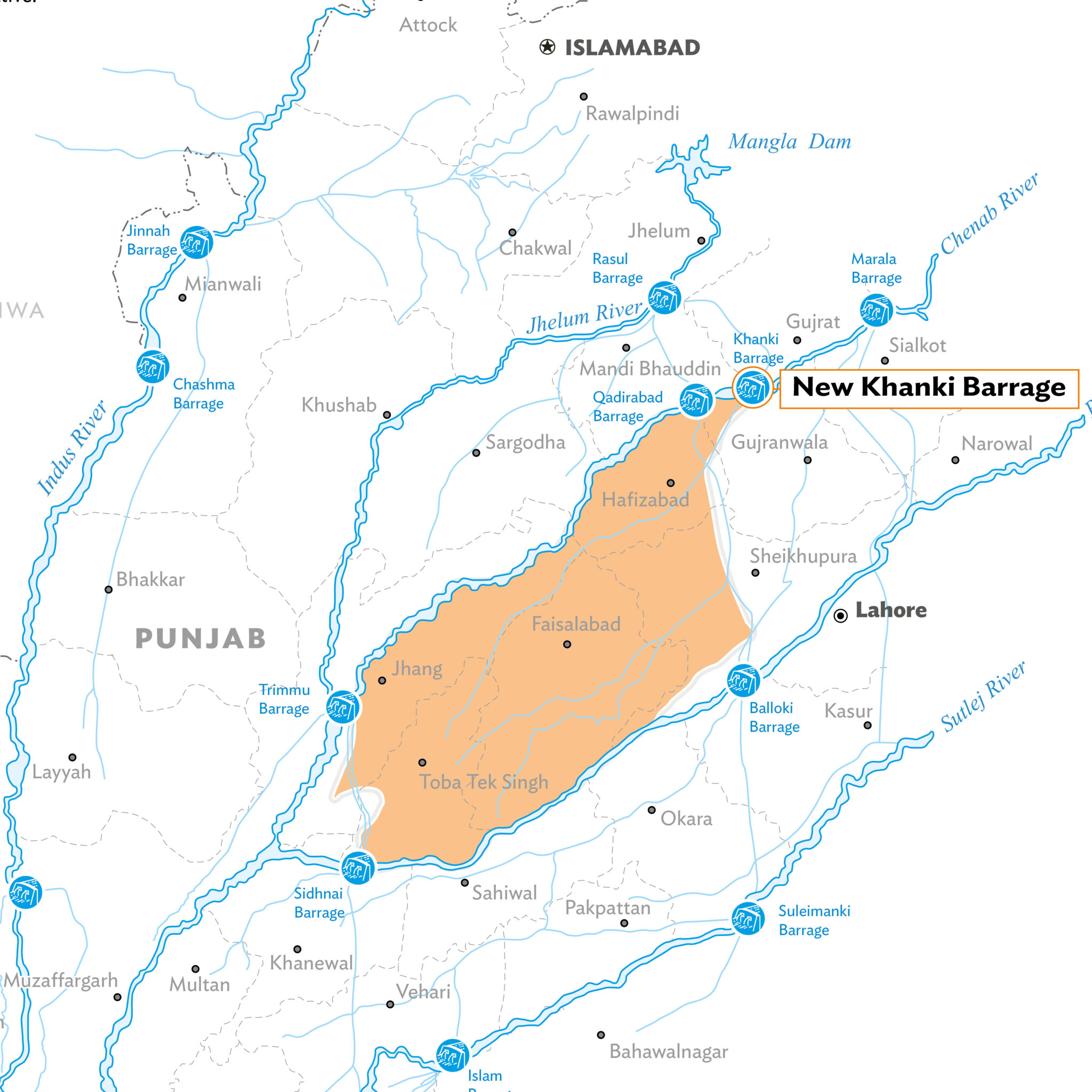 New Khanki Barrage, Pakistan